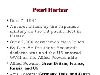 US Enters The War (WWII) | PPT