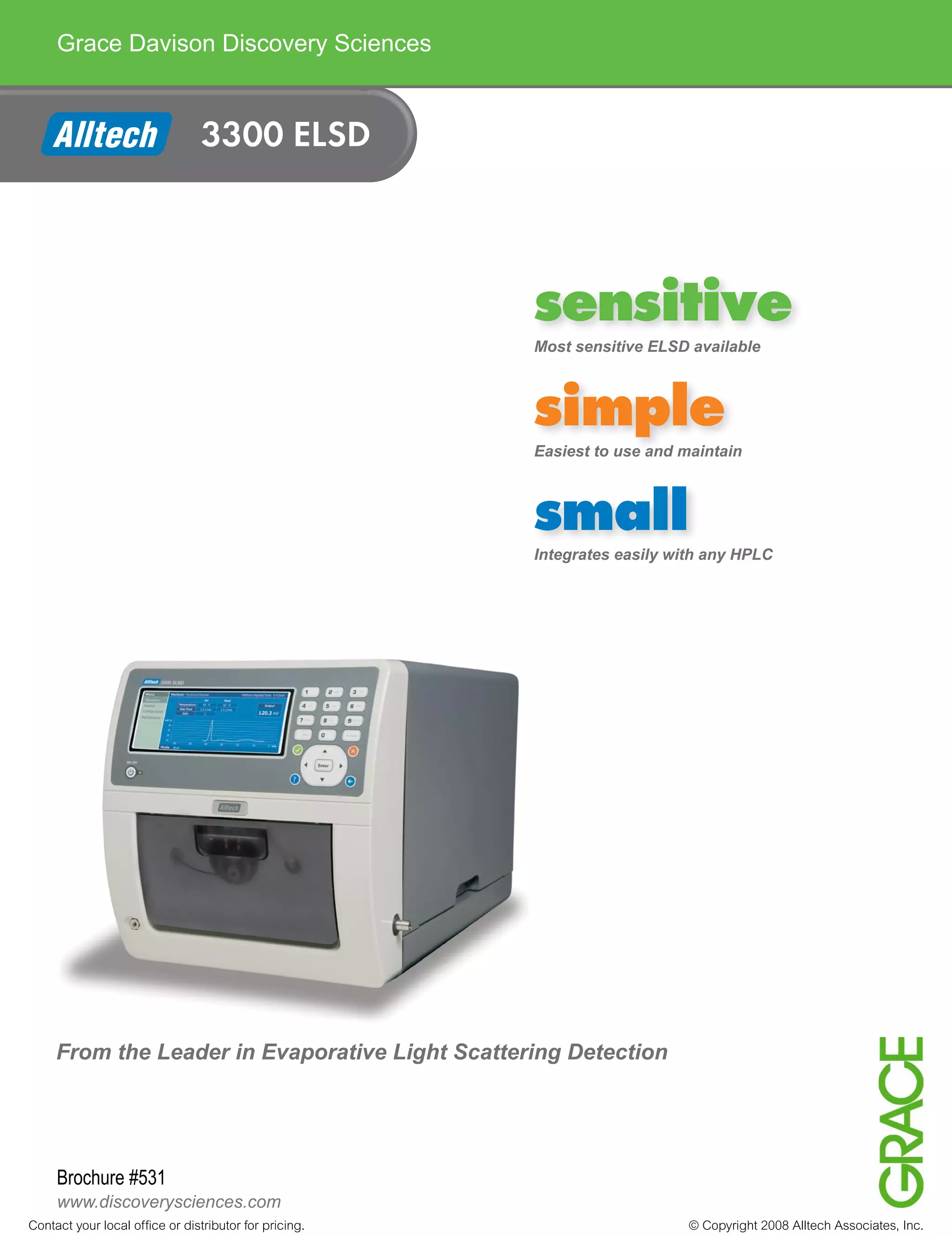 ELSD 3300 - Universal HPLC Detector | PDF