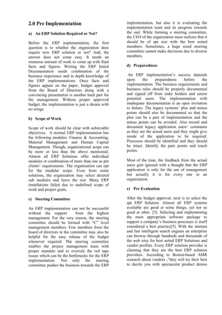 ERP Implementation A Complete Guide | PDF