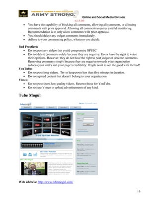 Army Social Media | PDF