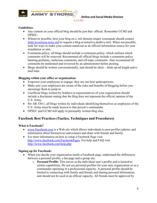 Army Social Media | PDF