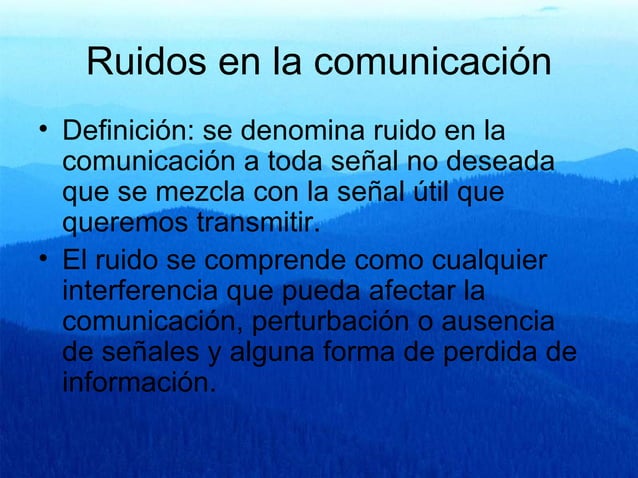 ruidos en la comunicacion | PPTX | Mental Health | Diseases and Conditions