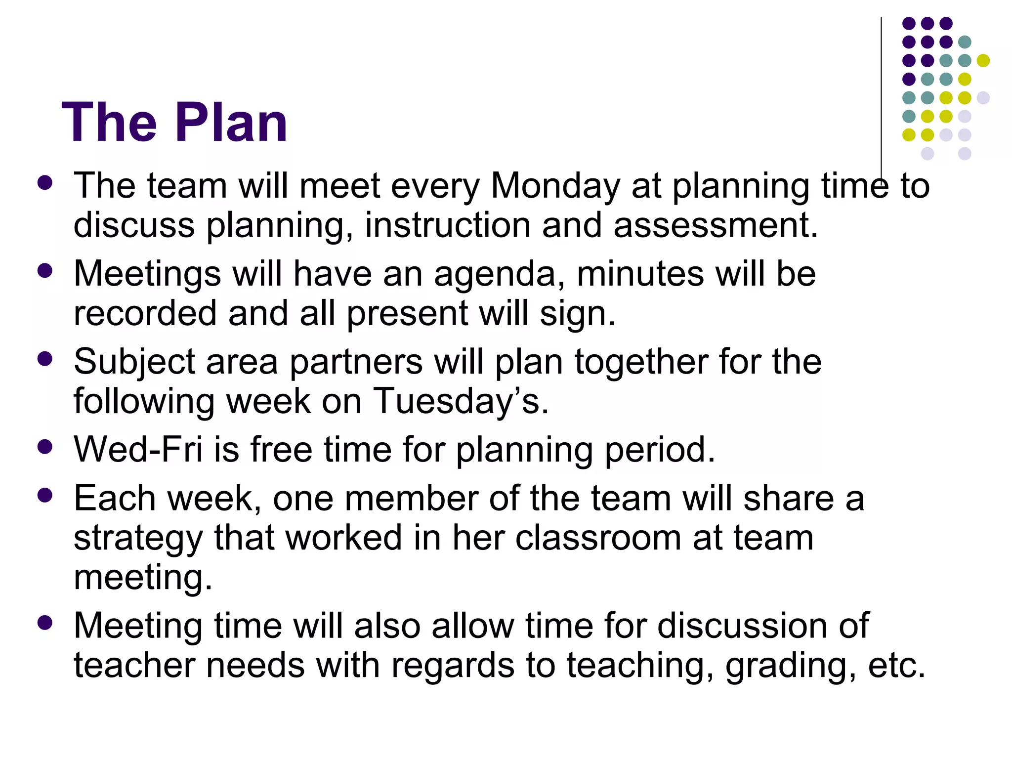 Professional Learning Community Plan | PPT