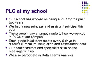 Professional Learning Community Plan | PPT
