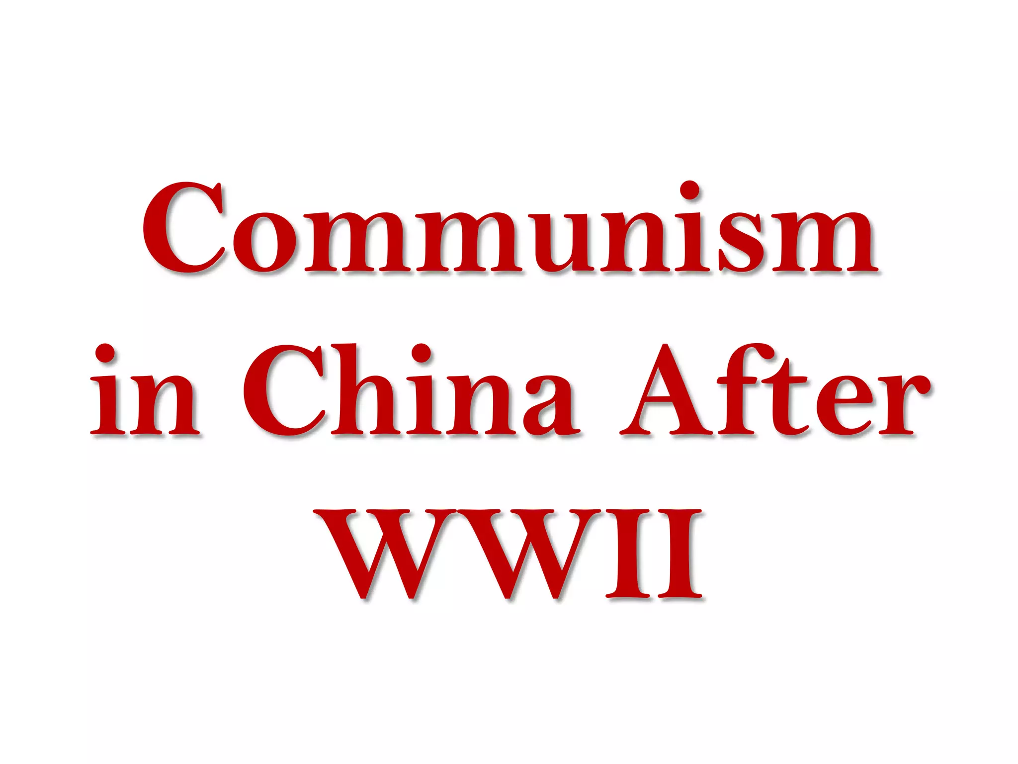 Communism In China | PPTX