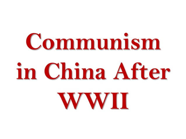 Communism In China | PPTX