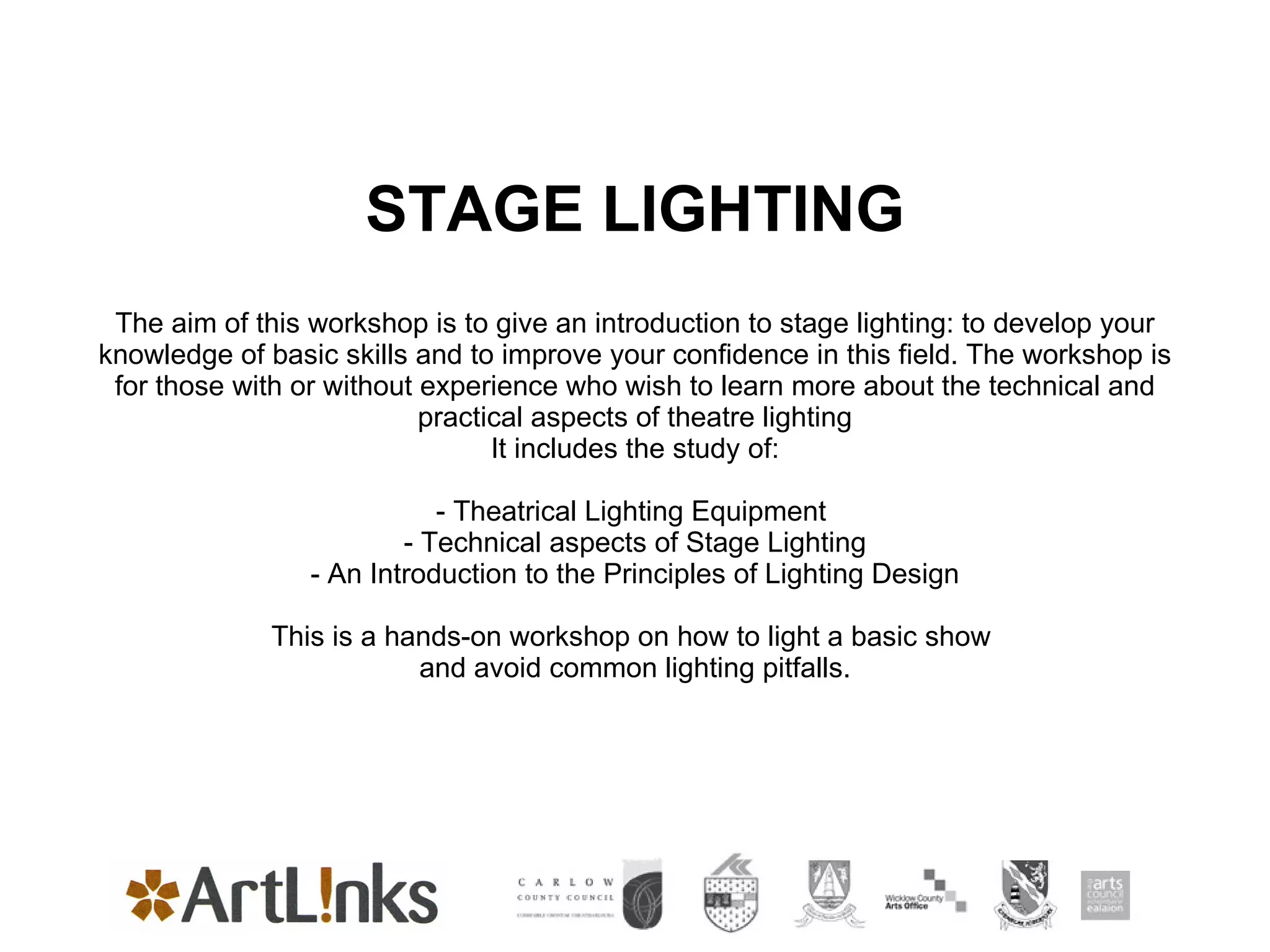 Lighting Design For Amateur Theatre | PPT