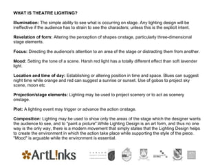 Lighting Design For Amateur Theatre | PPT