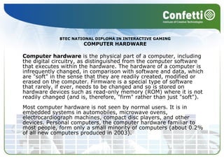 Computer Hardware - Platforms and Technologies | PPT