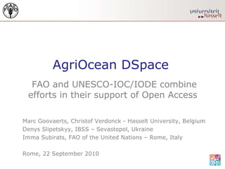 AgriOcean DSpace | PPT