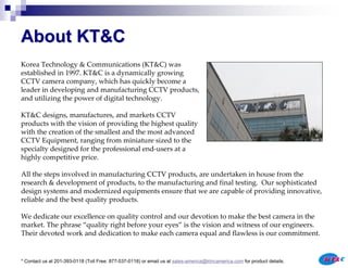 About KT&C America, Inc | PDF