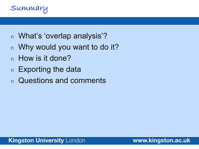 Serials Solutions: overlap analysis | PPT