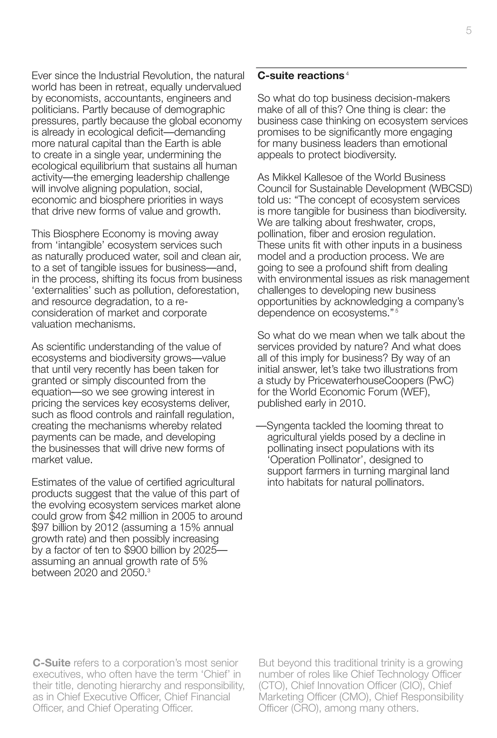 The biosphere economy | PDF