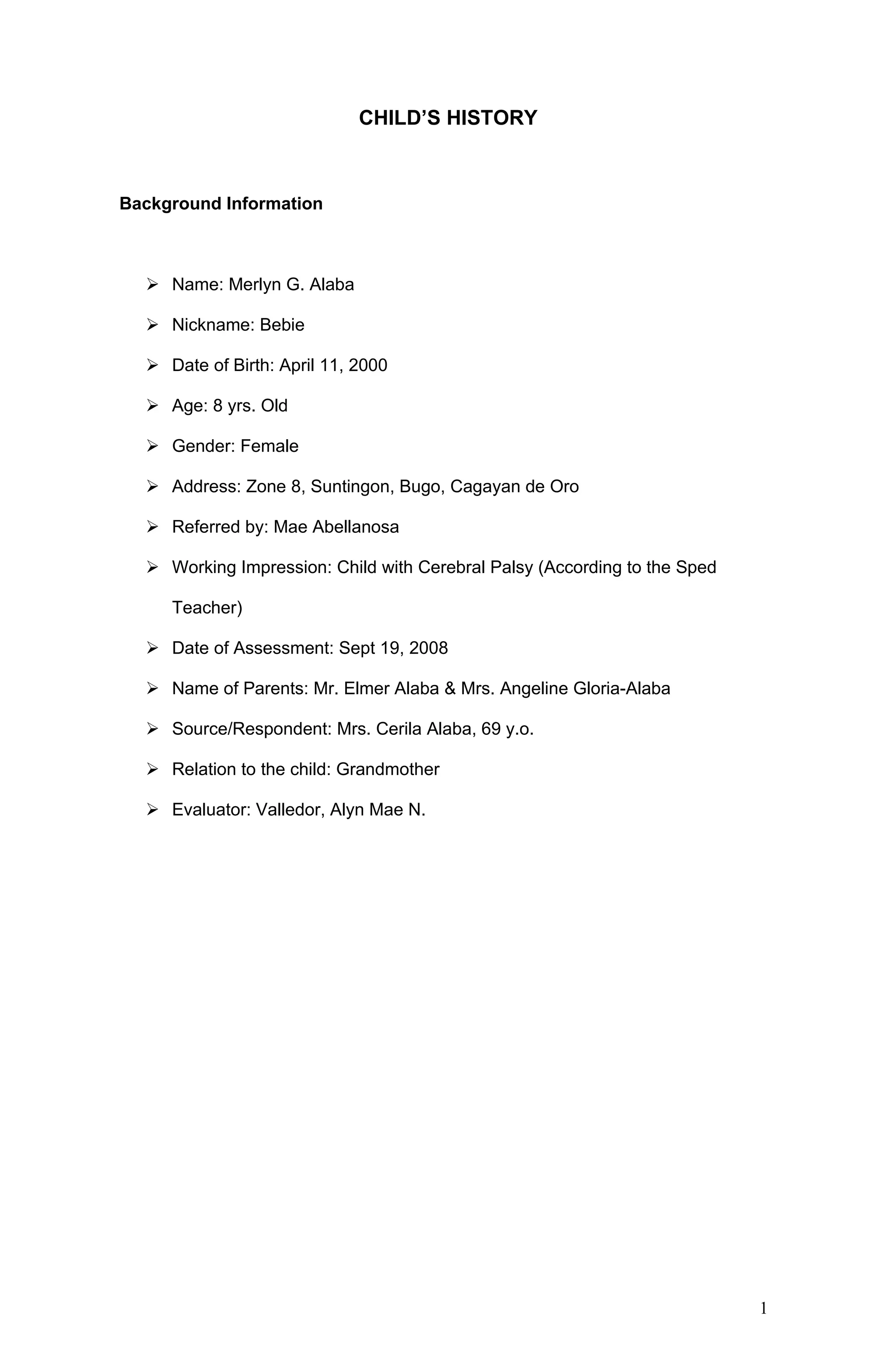 Sample Assessment report | DOC