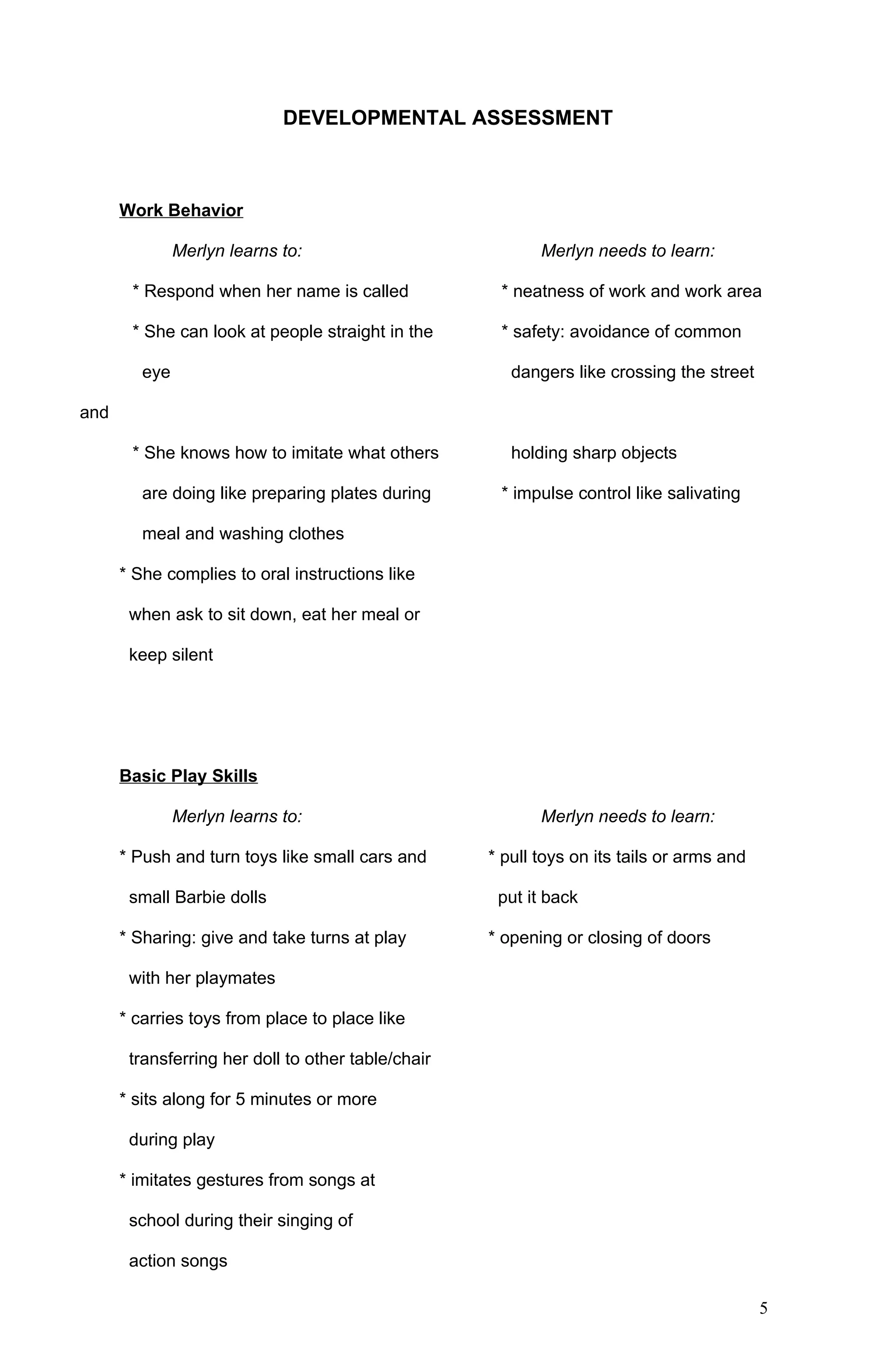 Sample Assessment report | DOC