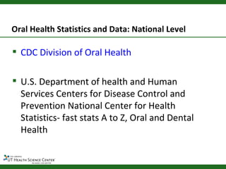 Module 3: Oral Health Data Tools and Statistics | PPT