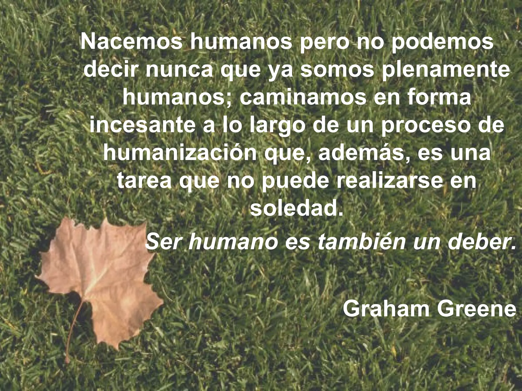 El deber ser humano | PPT