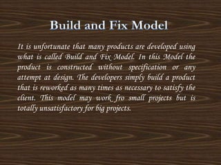 SOFTWARE LIFECYLE MODELS | PPT