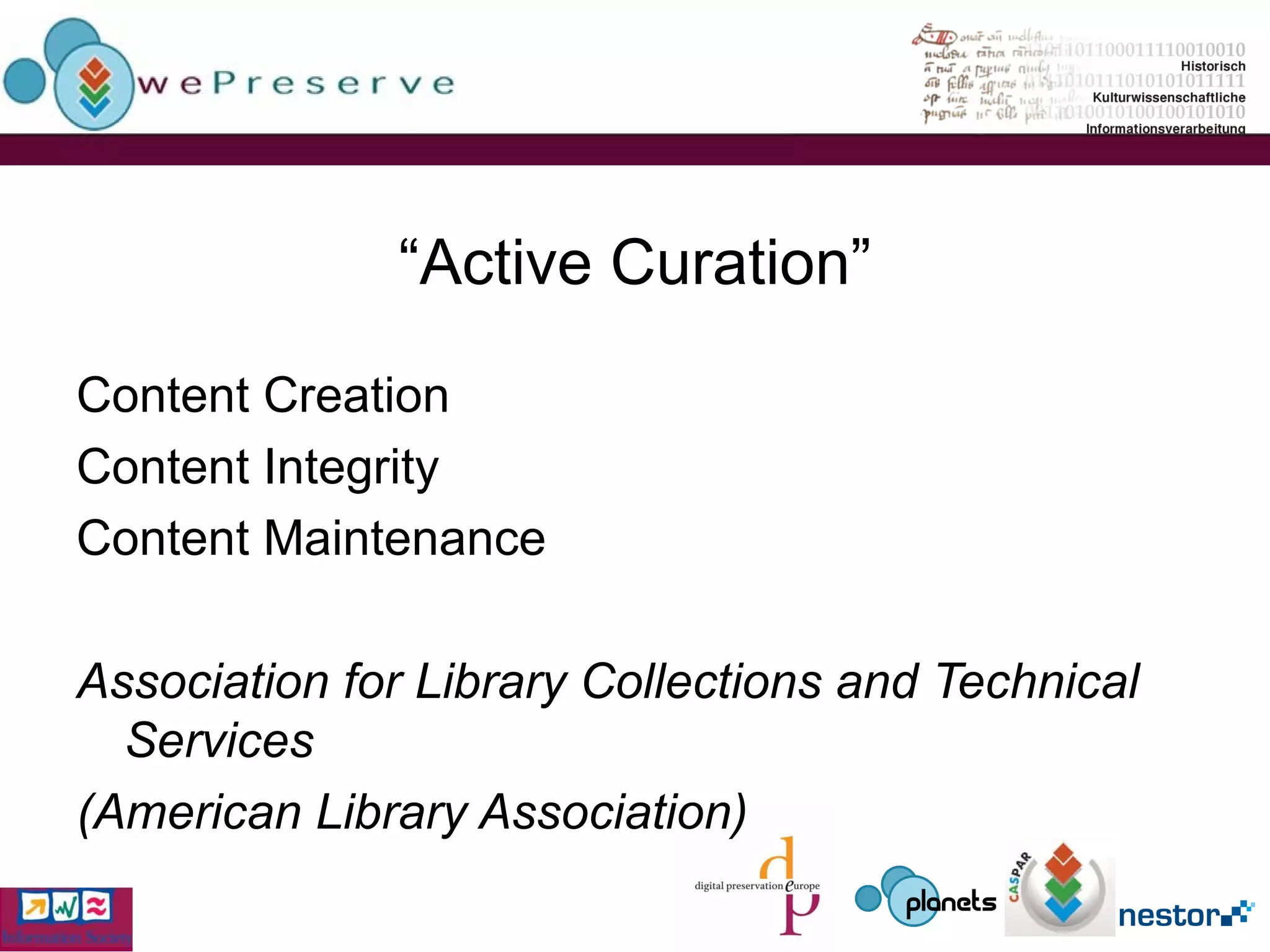An Introduction to Digital Preservation | PPT