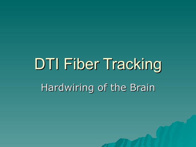 DTI Fiber Tracking | PPT