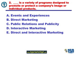 Chapter 17 Top 10 Questions - Designing and Managing IMC | PPTX
