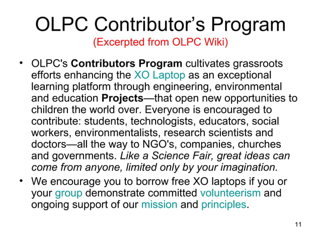 OLPC Learning Club First Business Meeting Handout (with post-meeting ...