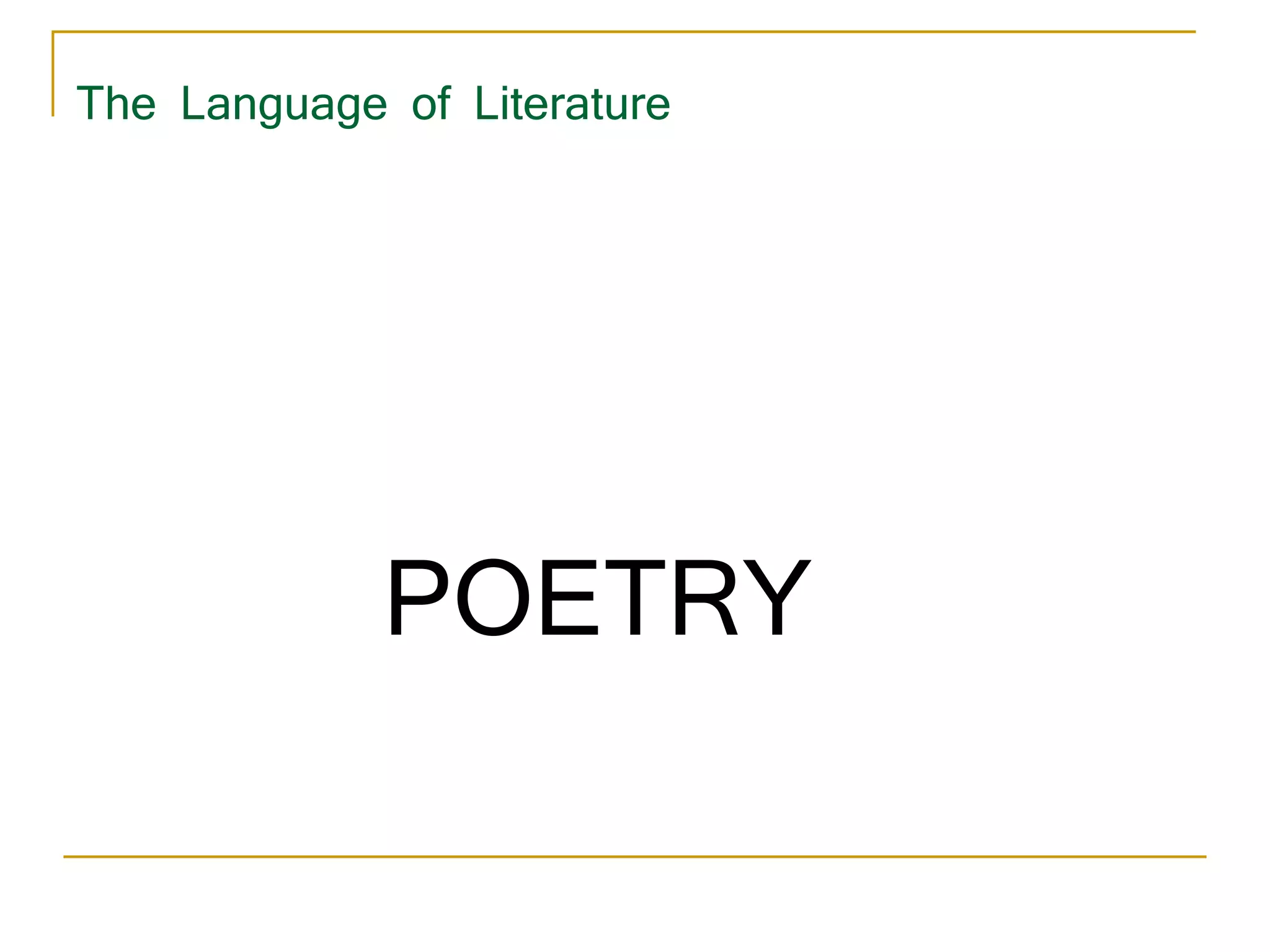 Poetry PowerPoint | PPT