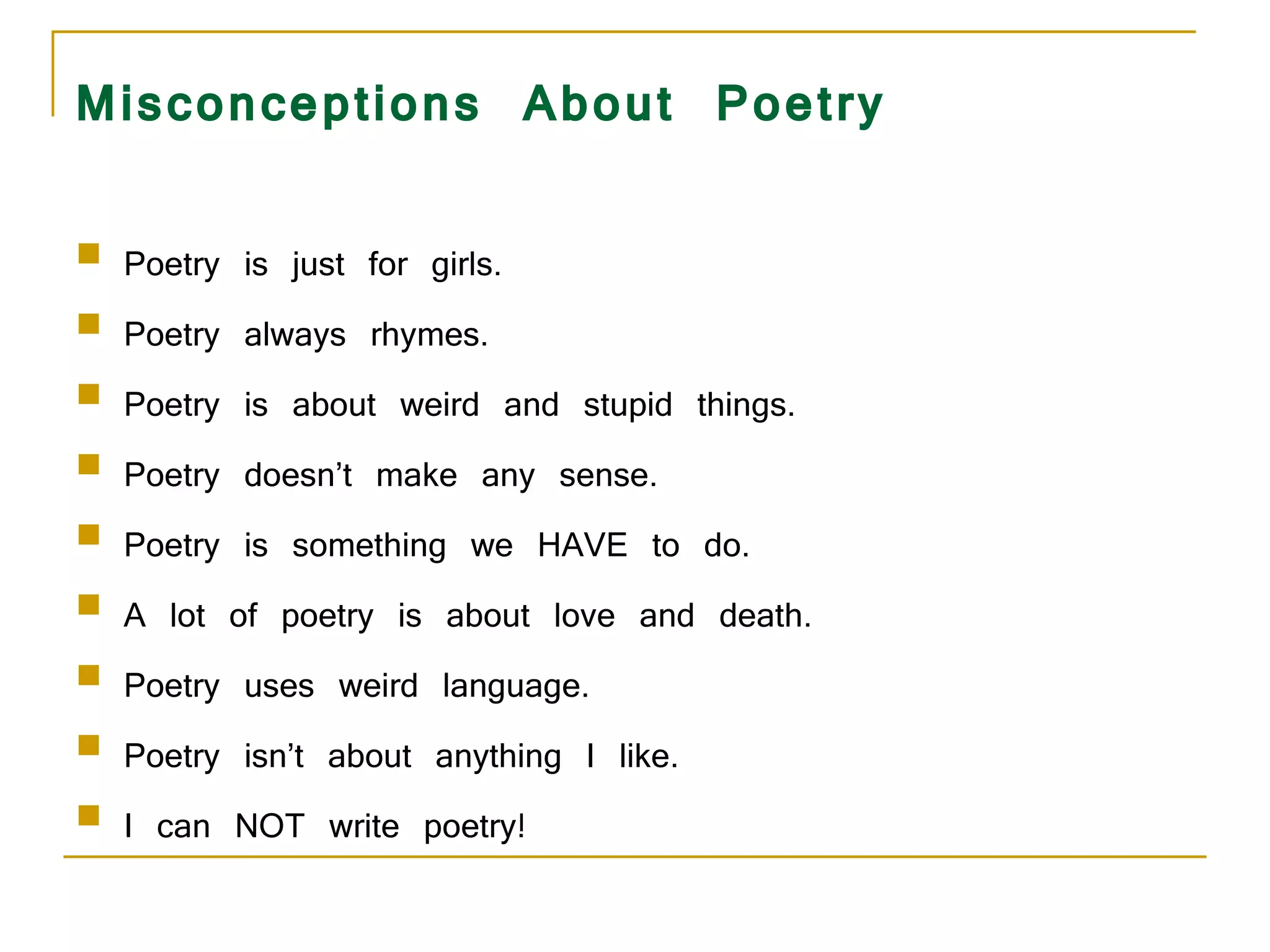 Poetry PowerPoint | PPT