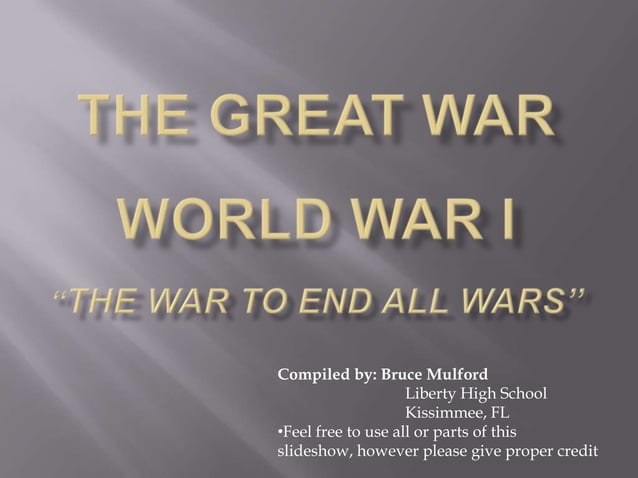 World War One | PPTX