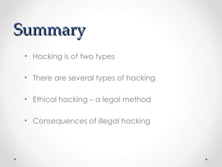 TYPES OF HACKING | PPT