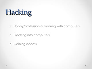 TYPES OF HACKING | PPT