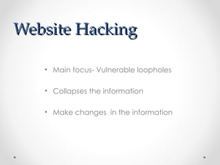 TYPES OF HACKING | PPT