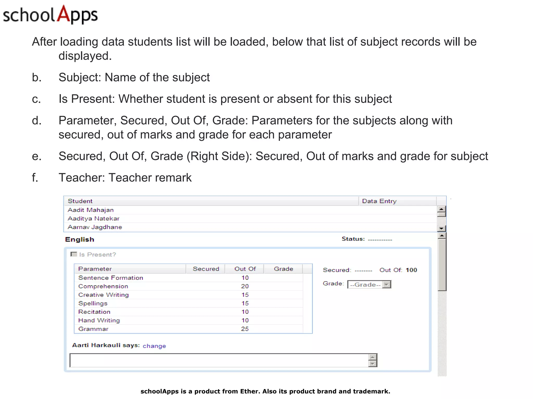 Studentwise Marks | PPT