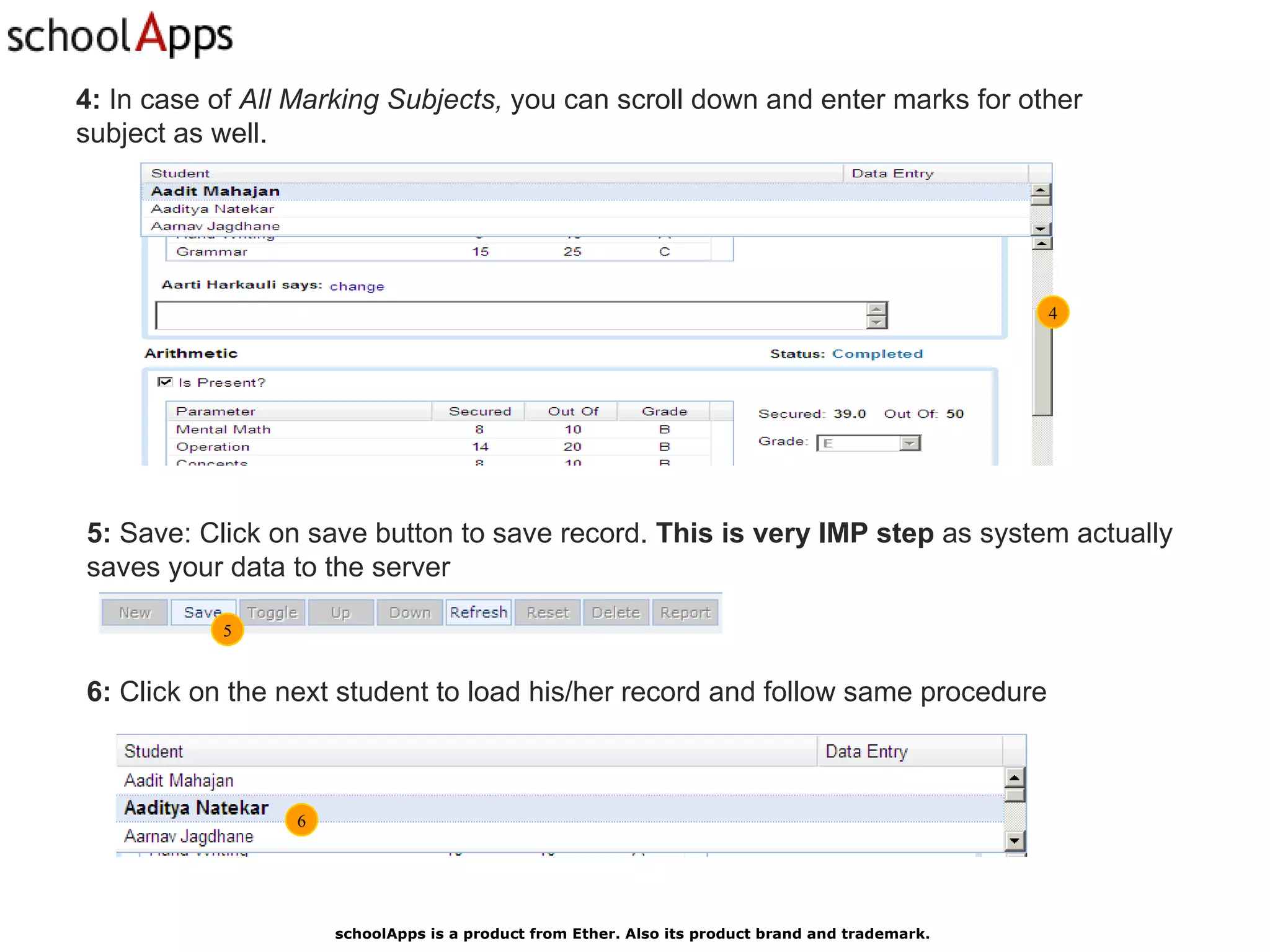 Studentwise Marks | PPT