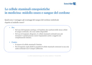 Cellule Staminali Del Cordone Ombelicale Biotech Sol | PDF