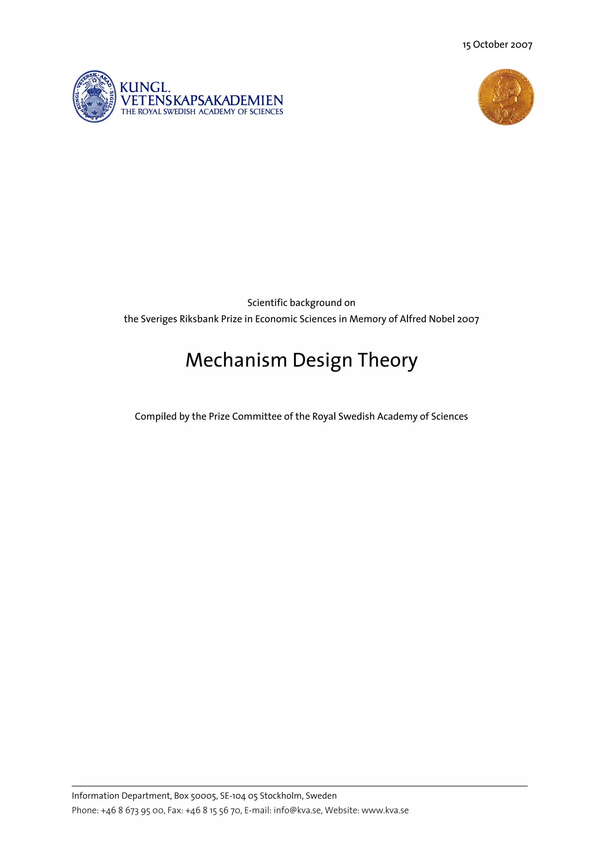 Mechanism Design Theory | PDF | Financial Planning | Personal Finance