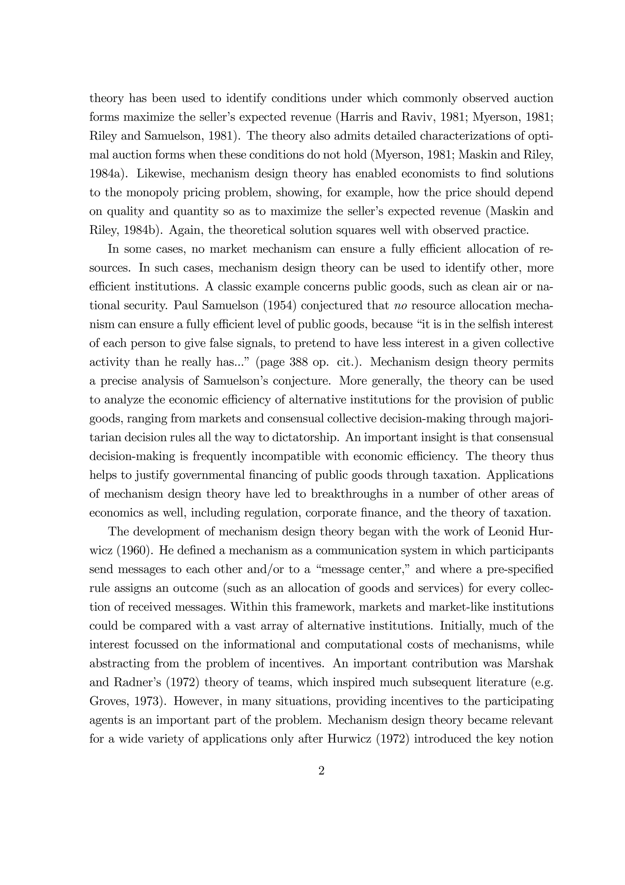 Mechanism Design Theory | PDF | Financial Planning | Personal Finance