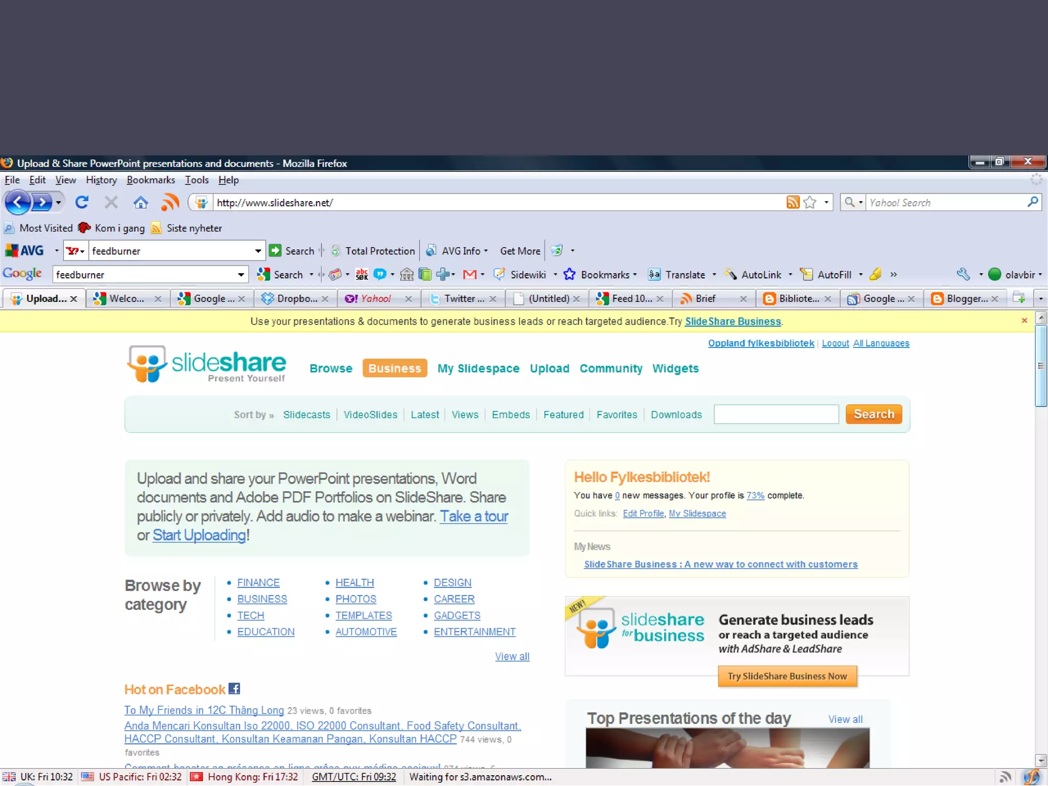 Deling av presentasjoner - Slideshare | PPT