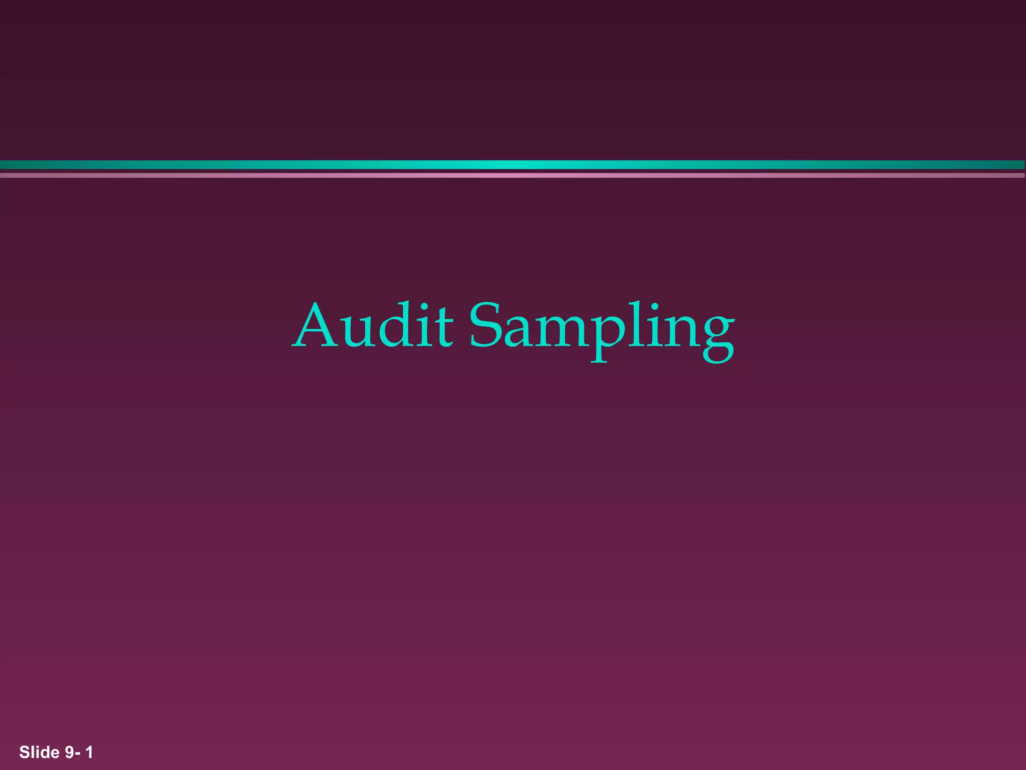 Audit sampling | PPT