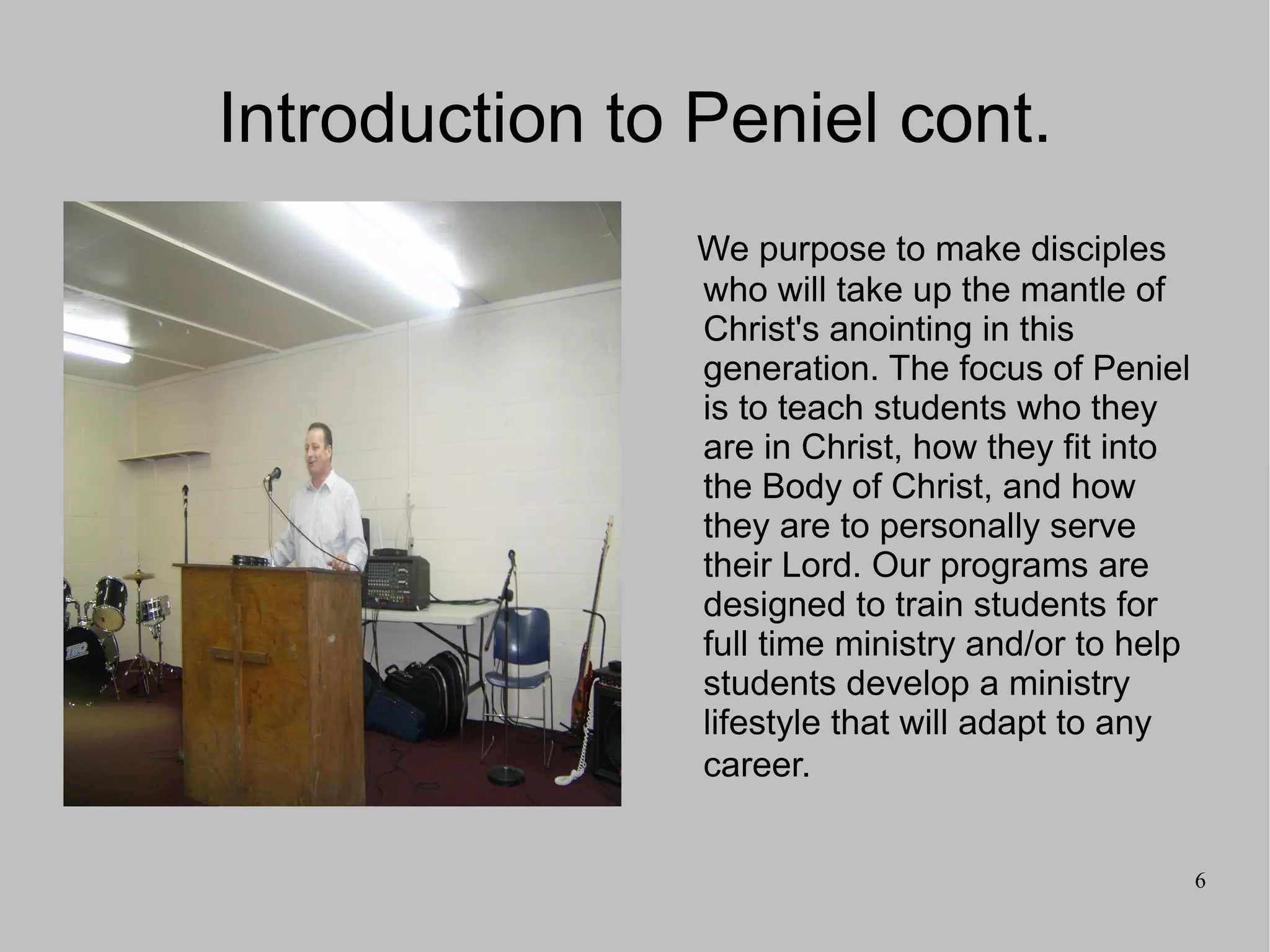 Introductory to Peniel Bible School of Ministry | ODP