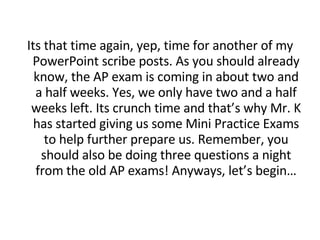 AP Calculus - Mini Exam Review | PPT