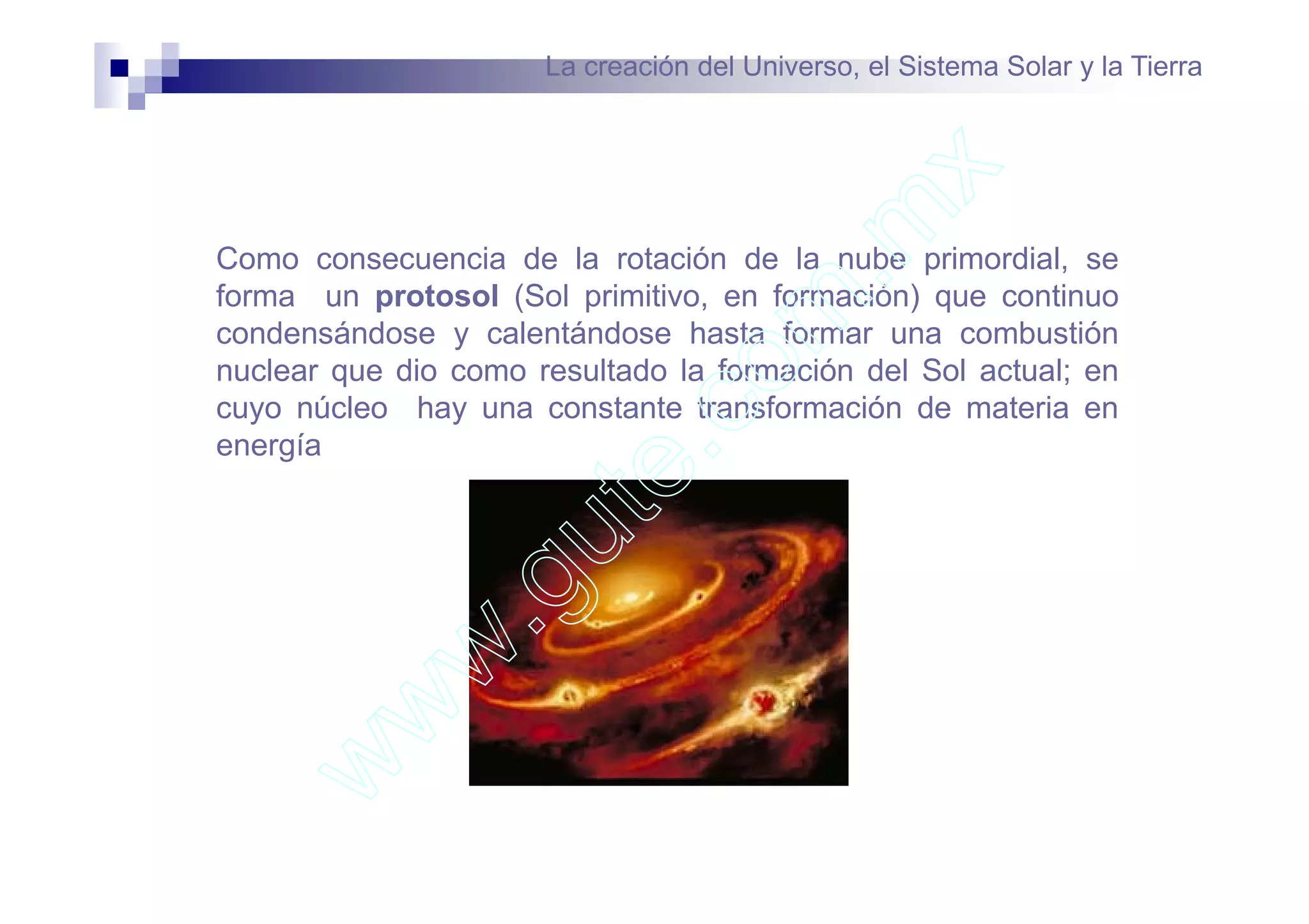 El origen del universo, la Tierra y la vida. | PDF