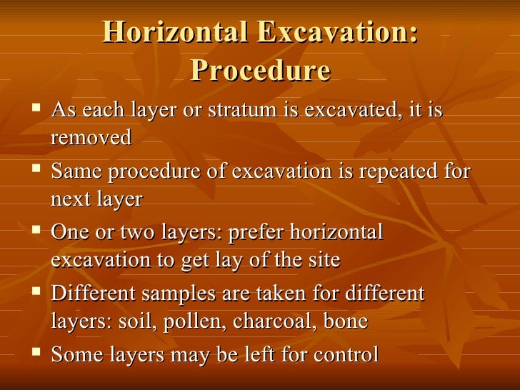 Excavation Techniques