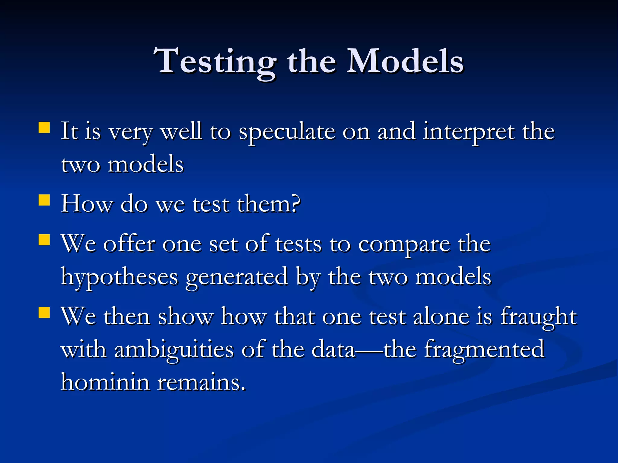 Recent African Origins or Regional Evolution? | PPT
