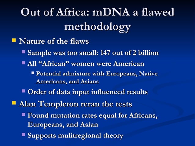 Recent African Origins or Regional Evolution? | PPT