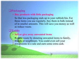 Reduce, Reuse and Recycle (3R) | PPT
