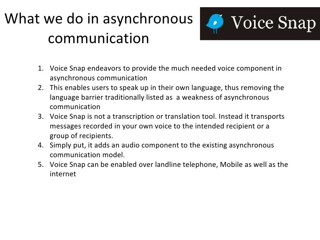 Asynchronous Communication