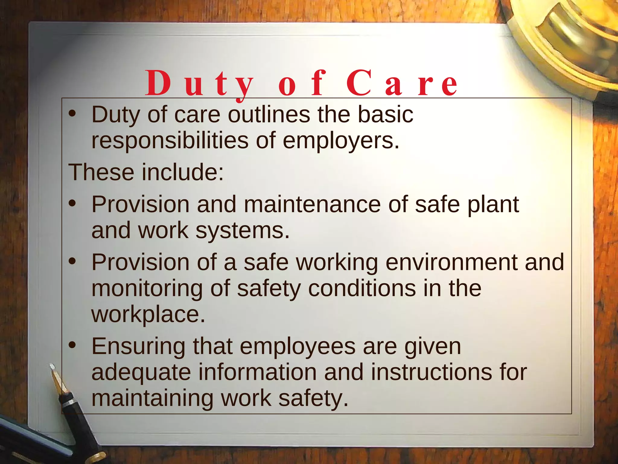 Occupational Health and Safety In Australia | PPT