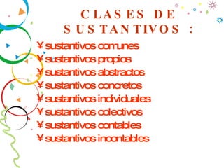 sustantivos (nombres) | PPT