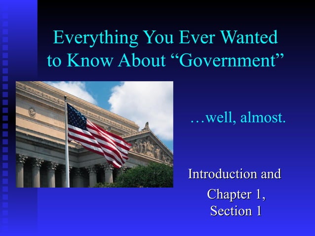 Introduction to Government | PPT